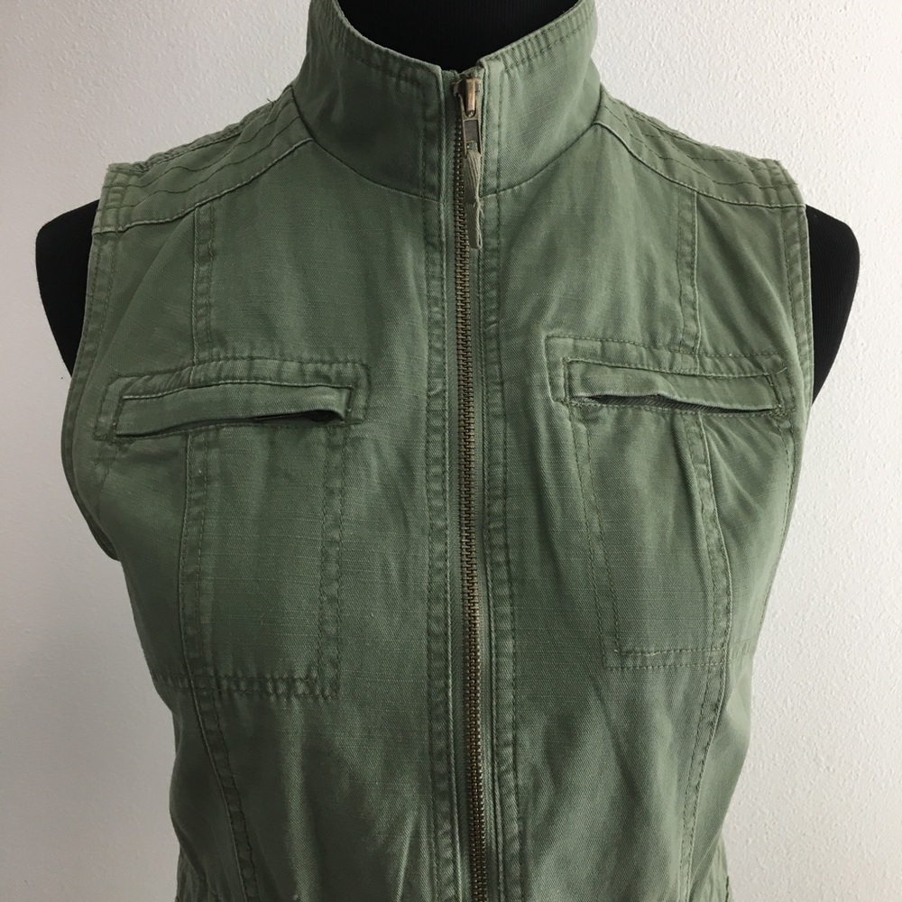 Long Utility Vest Jacket - Gem